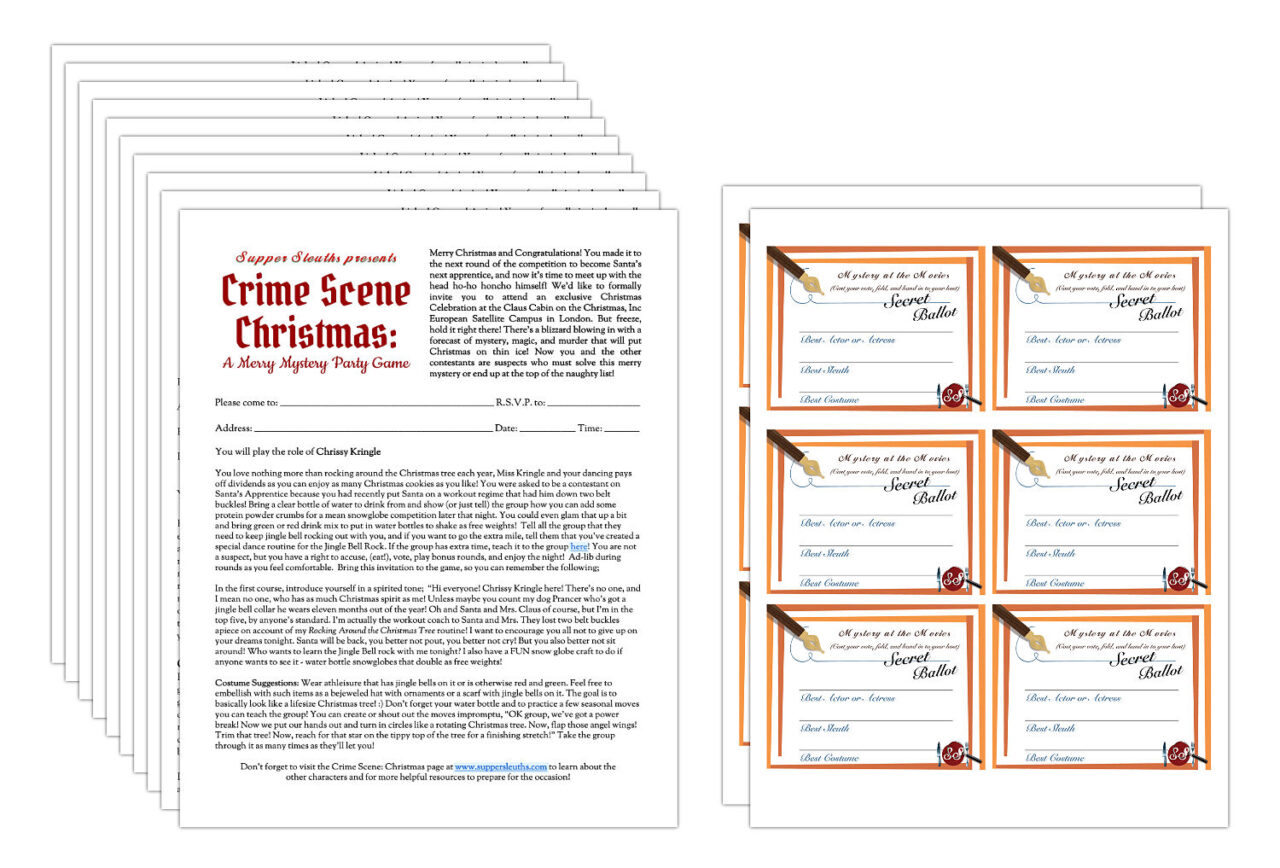 Crime Scene Christmas: A Merry Mystery Party Game | Supper Sleuths ...
